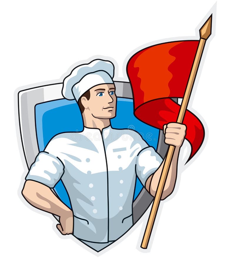 Pizza Chef stock vector. Illustration of food, trade - 16408503