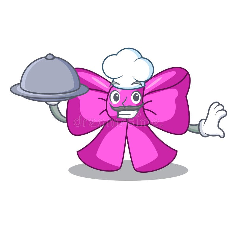 Chef with Food Bow Tie in Character Design Trendy Stock Vector ...