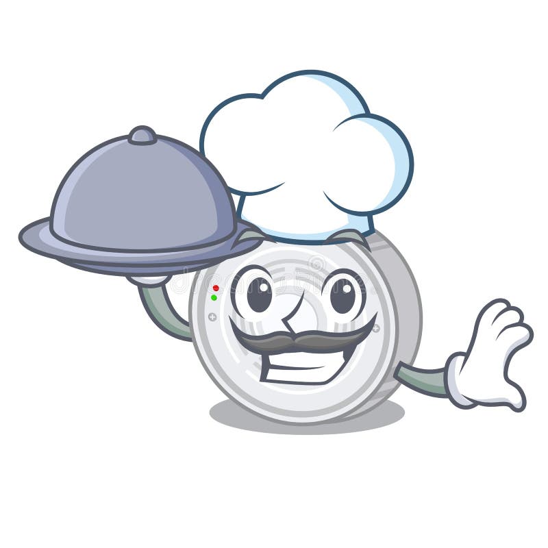 Chef with Food Smoke Detector in the Cartoon Shape Stock Vector ...