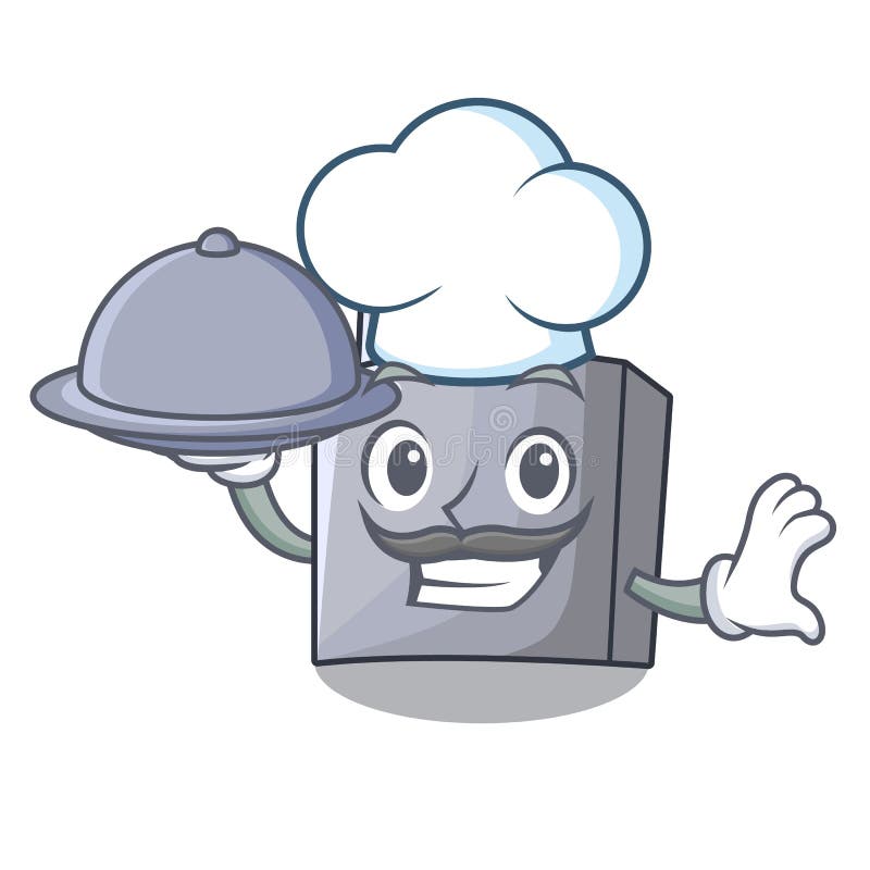 Chef with Food Unlocking Padlock on the Cartoon Gate Stock Vector ...