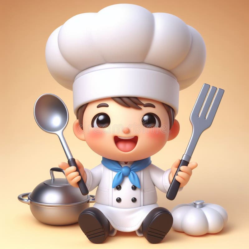Chef Funny Cartoon. AI Generated Stock Illustration - Illustration of ...