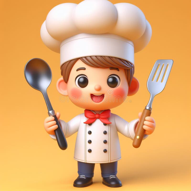 Chef Funny Cartoon. AI Generated Stock Illustration - Illustration of ...