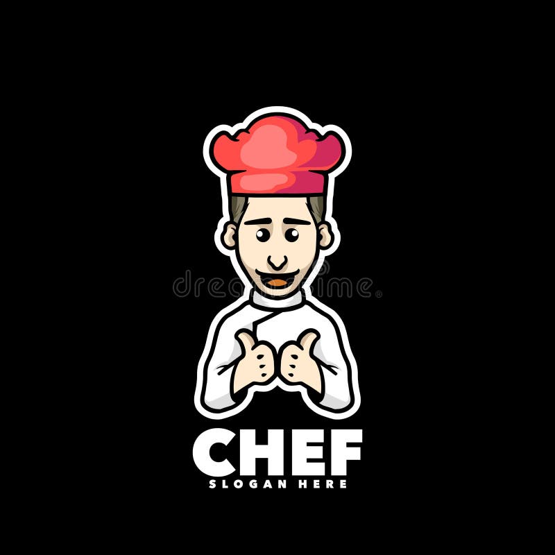 Cute Chef Mascot Design Logo Stock Vector - Illustration of chef, label ...