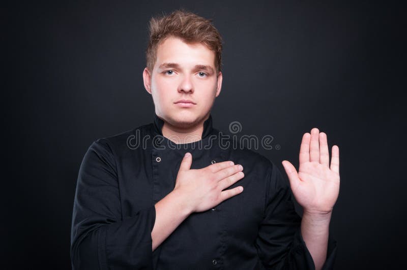 Chef Guy Looking Proud and Swearing Stock Image - Image of gastronomy ...