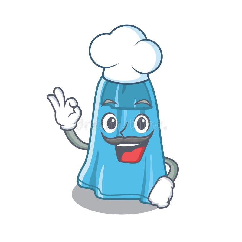 Chef Hand Towel with the Character Shape Stock Vector - Illustration of ...