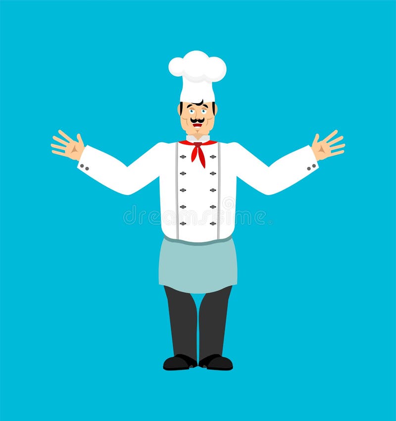 Happy Cook ,Cook , Italian Cuisine Stock Vector - Illustration of ...