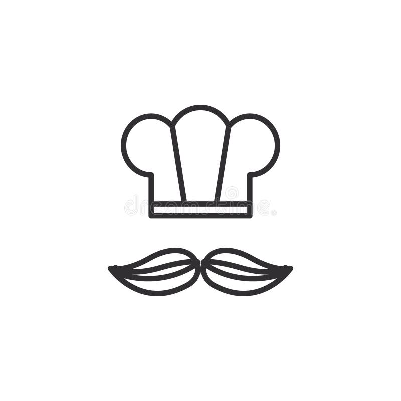 Chef with Beard and Mustache Illustration Mascot Logo Stock Vector ...