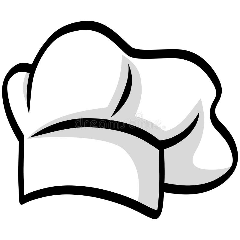 Chef Hat Cap Cartoon Vector Illustration Drawing Stock Illustration ...