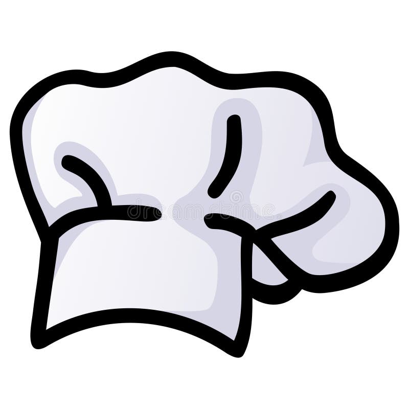 Chef Hat Cap Drawing Cartoon Illustration Vector Art Icon Stock Vector ...