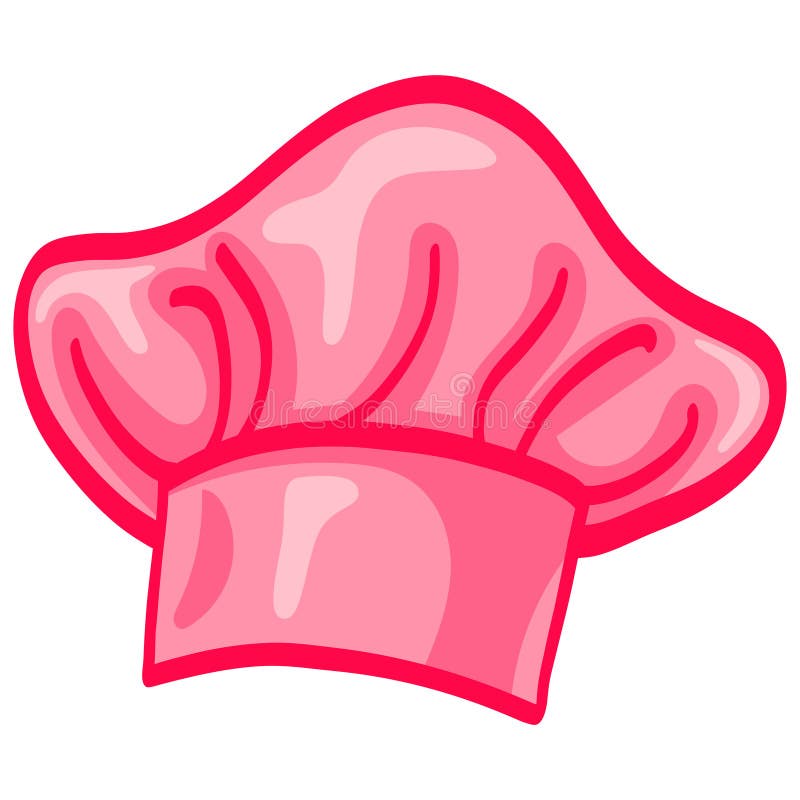Chef Hat Cap Pink Vector Illustration Stock Vector - Illustration of ...