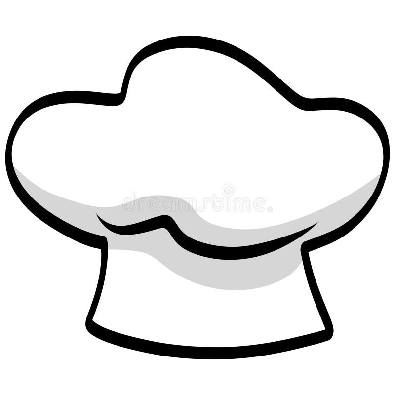Chef Hat Cartoon Drawing Icon Art Illustration Vector Stock Vector ...