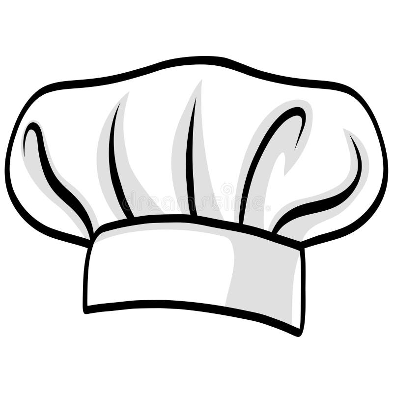 Chef Hat Cartoon Drawing Icon Vector Illustration Stock Illustration ...