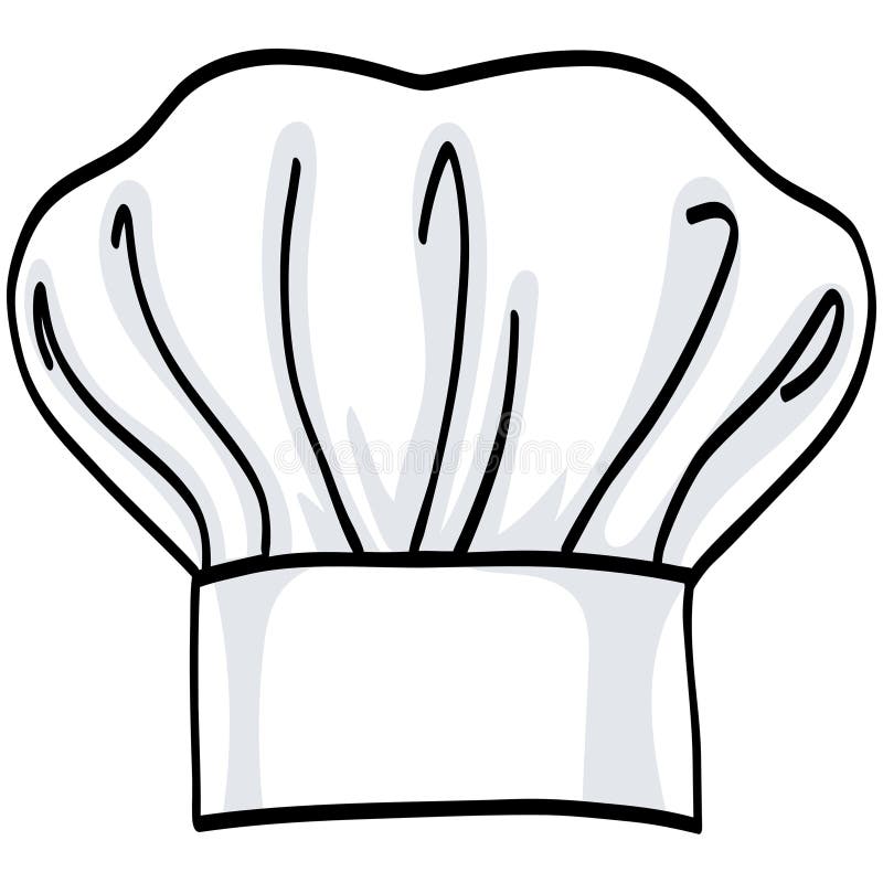Chef Hat Cartoon Vector Illustration Drawing Art Stock Vector ...
