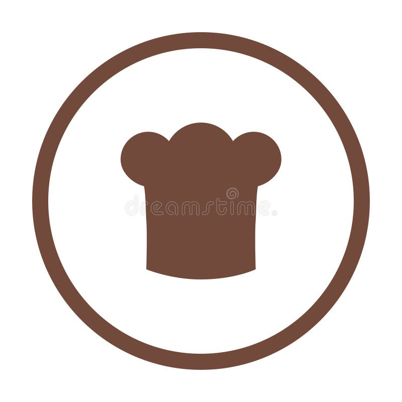 Chef hat and circle stock vector. Illustration of icon - 164543452