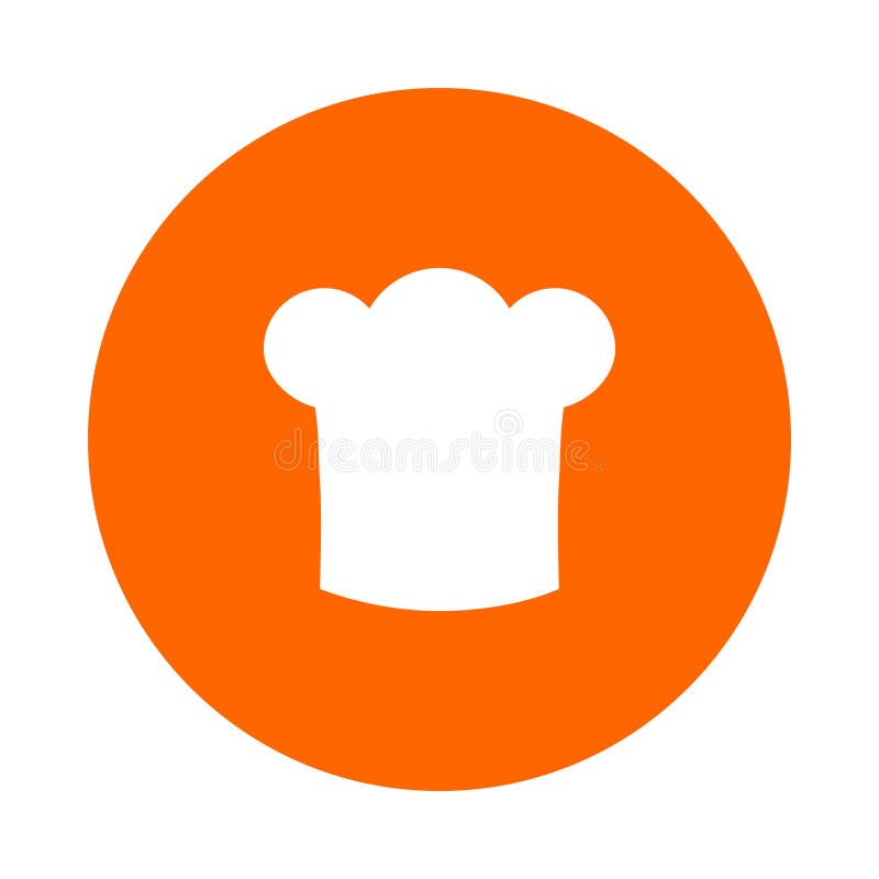 Chef hat and circle stock vector. Illustration of food - 165121878