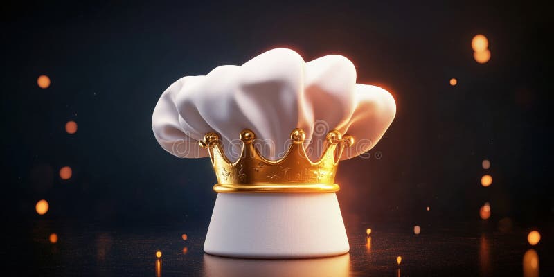 Chef Hat with Golden Crown Symbolizing Culinary Excellence and ...