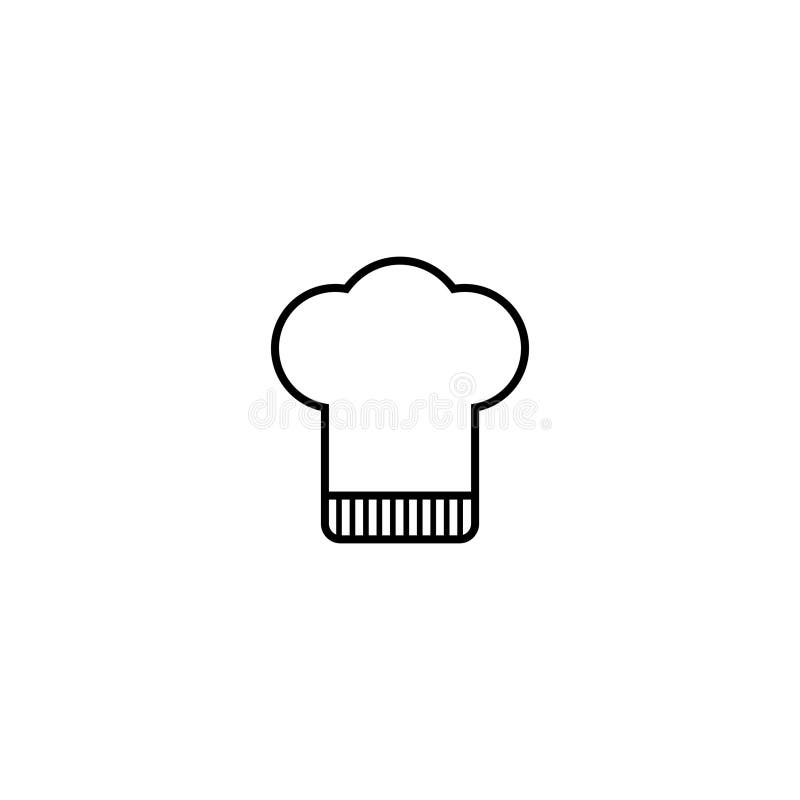 Chef Hat Icon. Cooking Symbol Vector. Kitchen Headwear Shape. Black ...