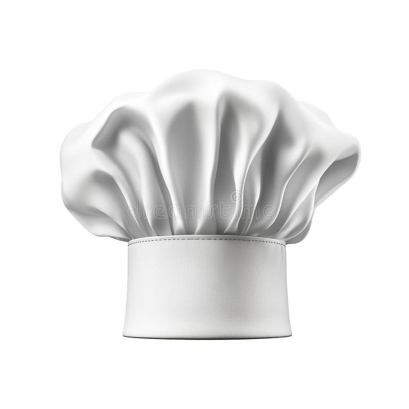 Chef Hat Isolated on White Background, Classic Chef Hat on Transparent ...