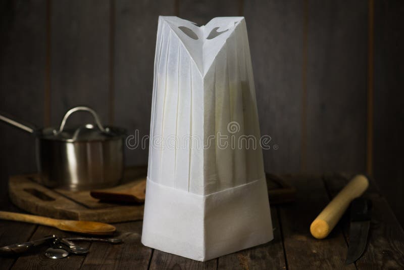 Chef hat with kitchen stock image. Image of rustic, look - 44828053
