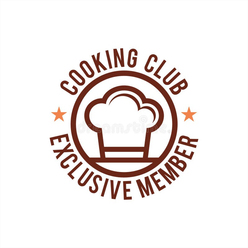 Chef Hat Logo Badge Vector Icon Illustration, Chef Club Cooking Icon ...