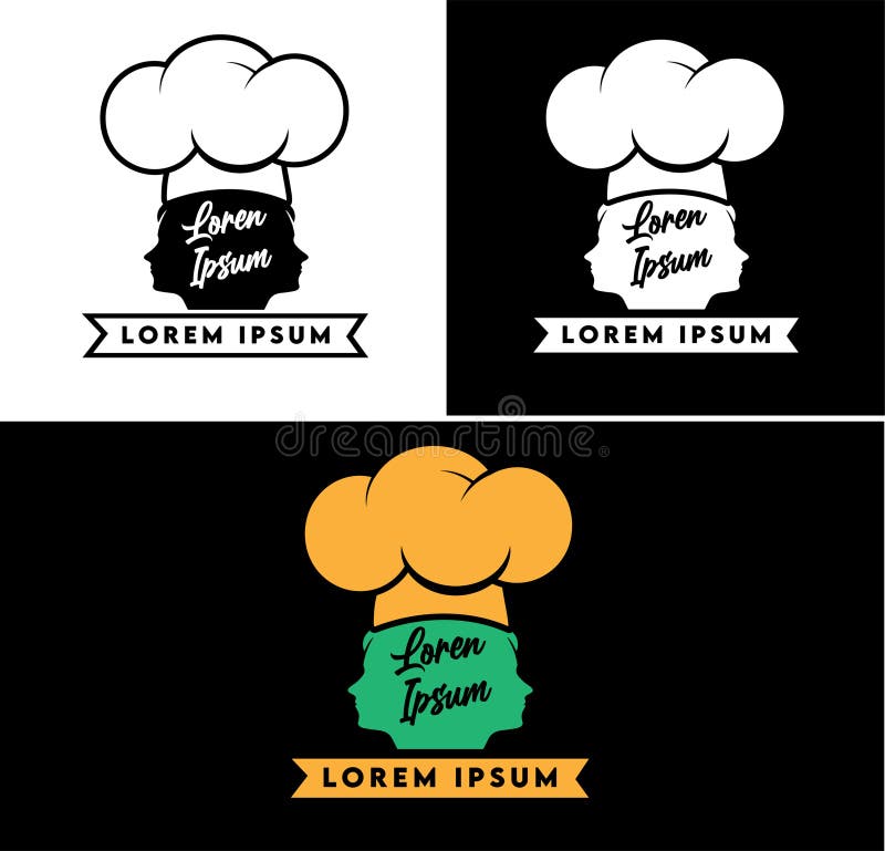 Chef hat logo design. stock illustration. Illustration of element ...