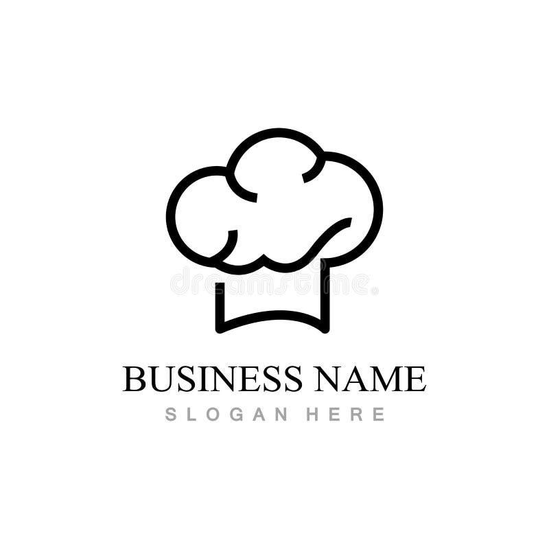 Chef Hat Logo Design with Vector Illustration Template Stock Vector ...