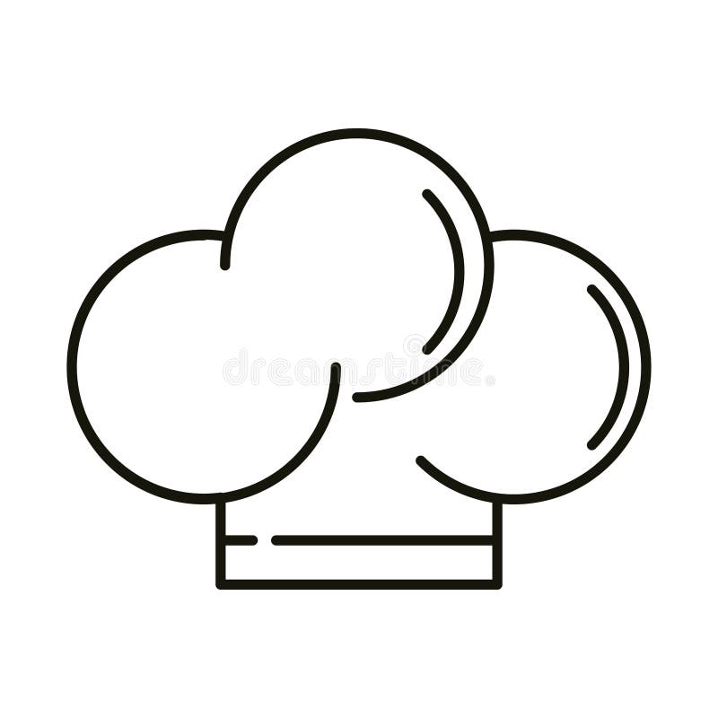 Chef hat outline stock vector. Illustration of clothing - 221499316