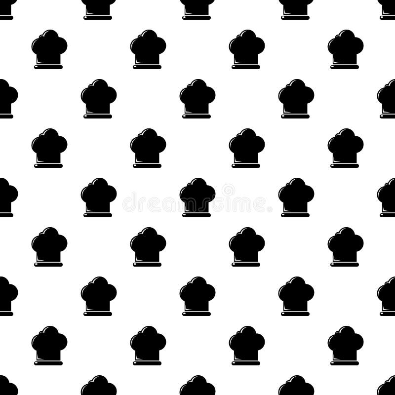 Chef Hat Pattern Vector Seamless Stock Vector - Illustration of object ...