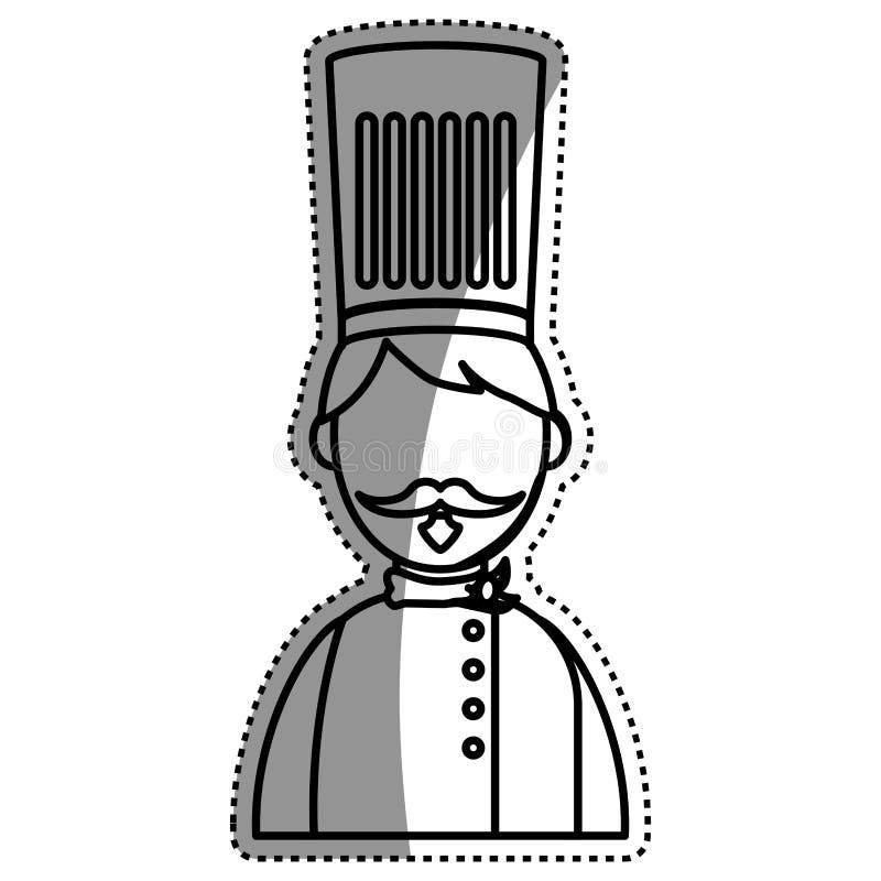Chef hat profile stock illustration. Illustration of cuisine - 84079664