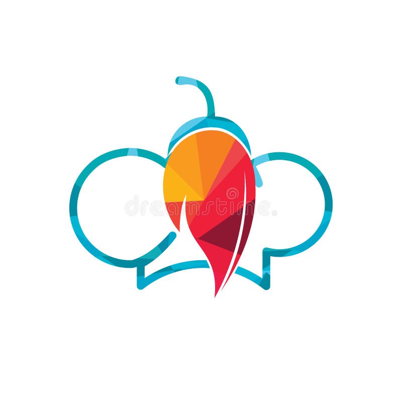 Red Chili Chef Vector Logo Design Template. Stock Vector - Illustration ...