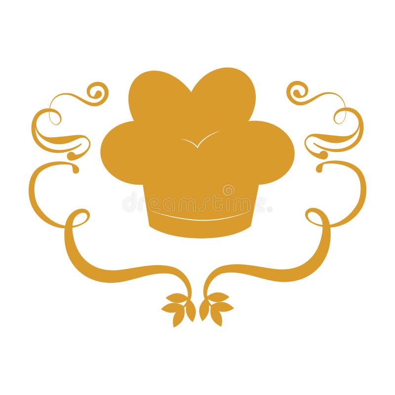 Chef hat restaurant emblem stock vector. Illustration of design - 88373303
