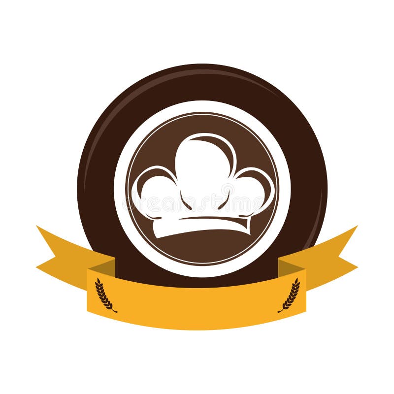 Chef hat restaurant emblem stock vector. Illustration of emblem - 88469947
