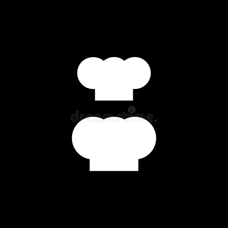 Chef Hat Silhouette Isolated Set. Hat Chef Cook. Stock Vector ...