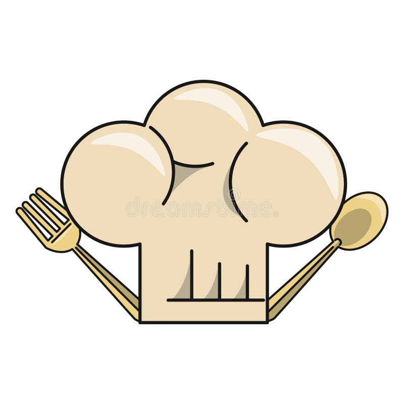 Chef hat cartoon stock vector. Illustration of design - 135443174
