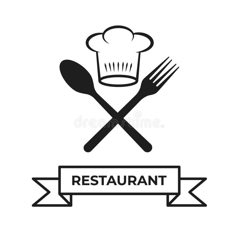 Chef Hat Spoon and Fork Restaurant Logo Template Stock Vector ...