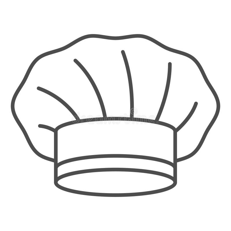 Chef Hat Thin Line Icon, Cooking Concept. Vector Graphics Stock Vector ...