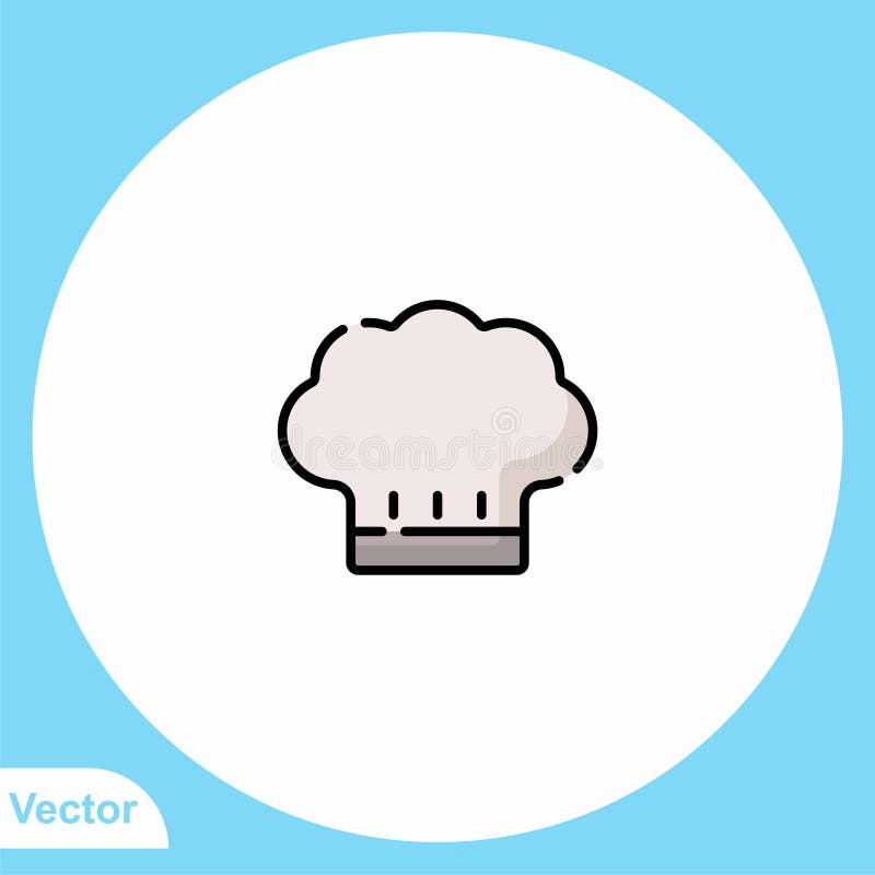 Chef Hat Vector Icon Sign Symbol Stock Illustration - Illustration of ...