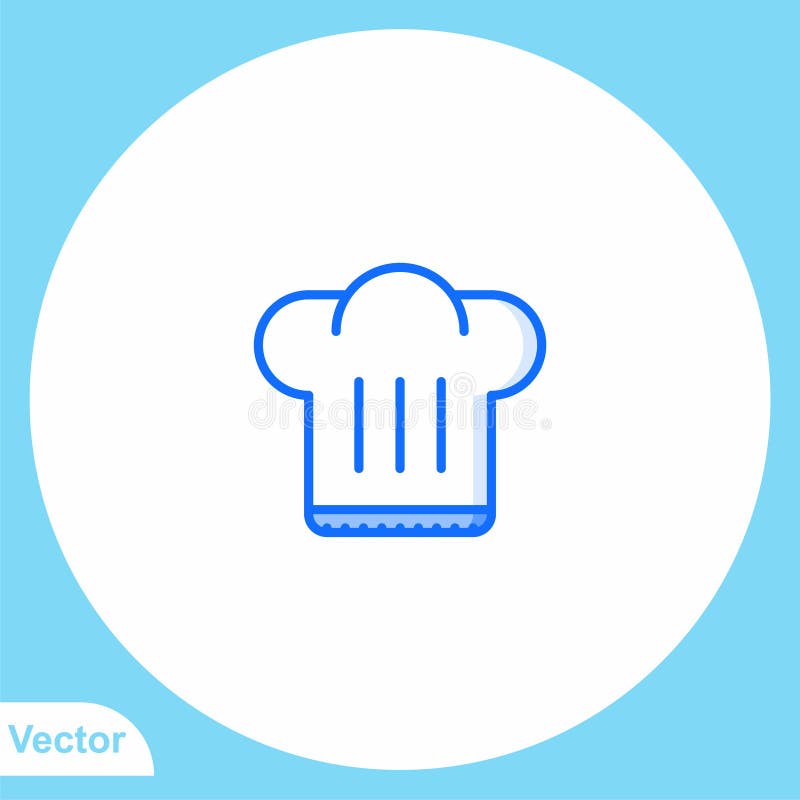 Chef Hat Vector Icon Sign Symbol Stock Vector - Illustration of ...