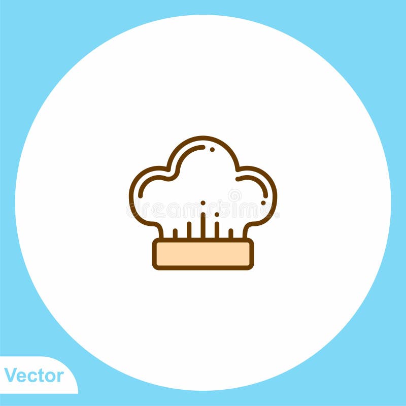 Chef Hat Vector Icon Sign Symbol Stock Illustration - Illustration of ...