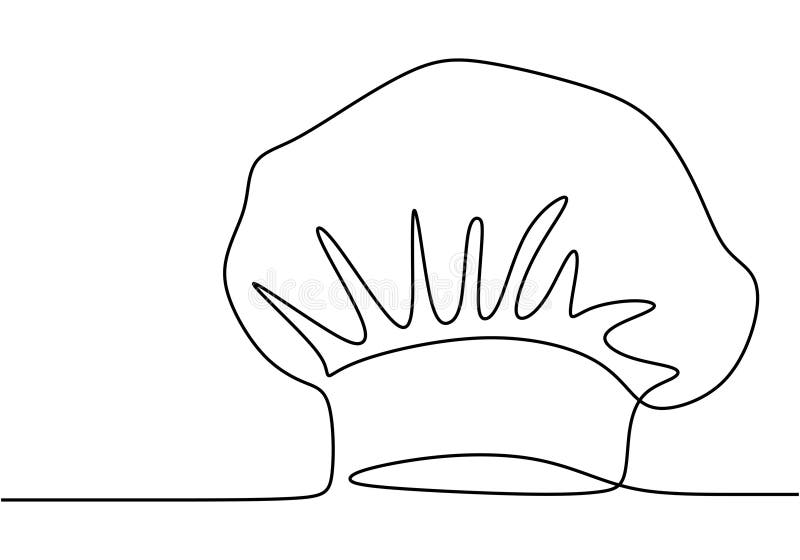 Chef Hat Vector One Line Continuous Drawing Illustration Stock Vector ...