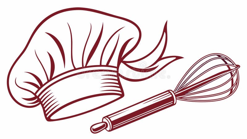 Chef Hat and Whisk Cooking Baking Icon Vector, Vector Design Generative ...