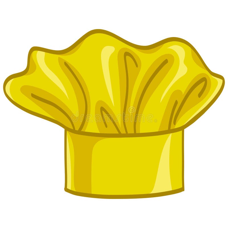 Chef Hat Yellow Vector Illustration Stock Vector - Illustration of ...