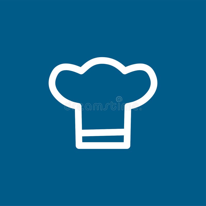 Chef Hats Icon on Red Background. Red Flat Style Vector Illustration ... Chef Hats Icon on Red Background. Red Flat Style Vector Illustration ...
