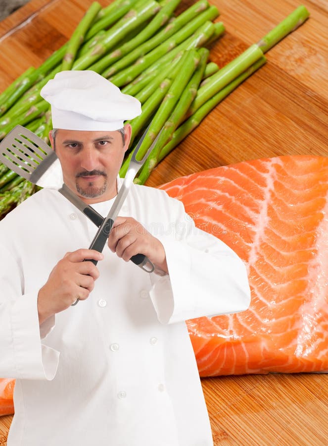 Chef and healthy eating stock photo. Image of nutrition - 130698020