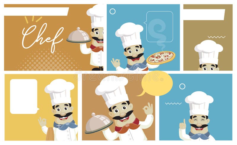 Chef Comic Strip Story Board Vector Illustration Design Stock Vector ...