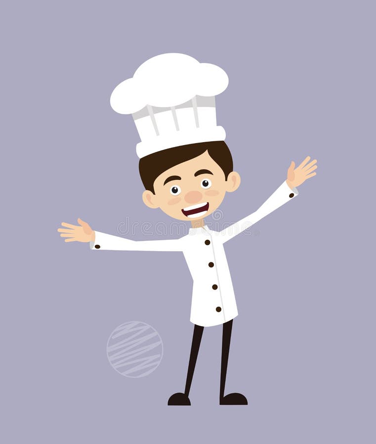 Chef Vector Illustration Design - Waving Hand Stock Illustration ...