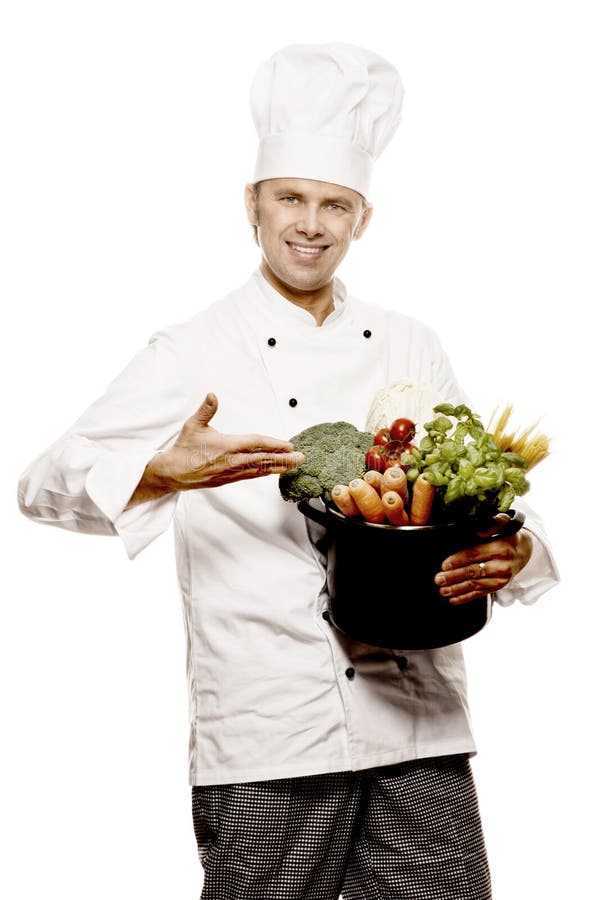 Chef serie stock photo. Image of chef, pasta, white, basil - 30150714