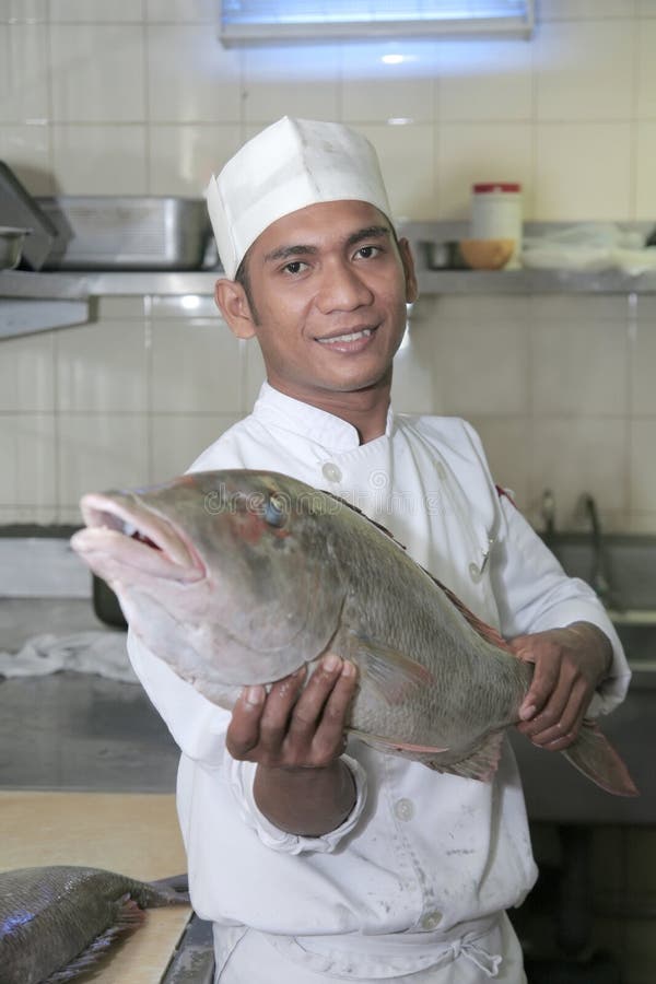 Smiling Butcher stock photo. Image of uniform, offer, smiling - 8011980