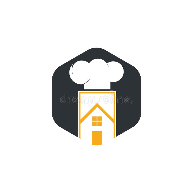 Chef House Vector Logo Design Template. Stock Vector - Illustration of ...