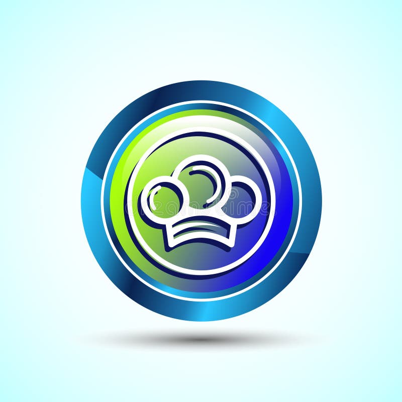 Chef Icon Button Design Illustration, Restaurant, Cooking Icon Stock ...